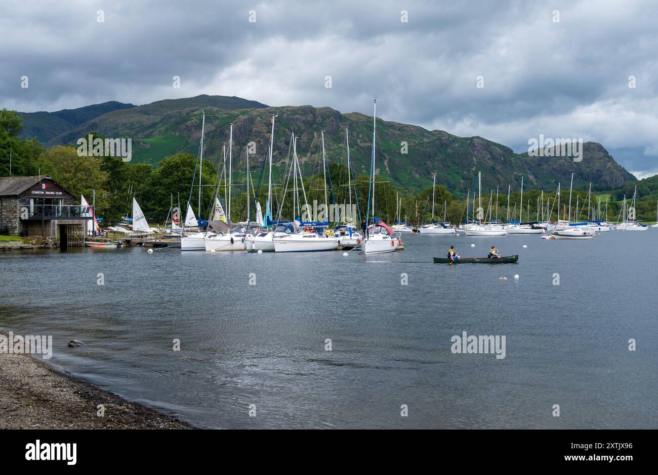 Coniston Sailing Club, Lake Districk National Park, Cumbria, UK With ...