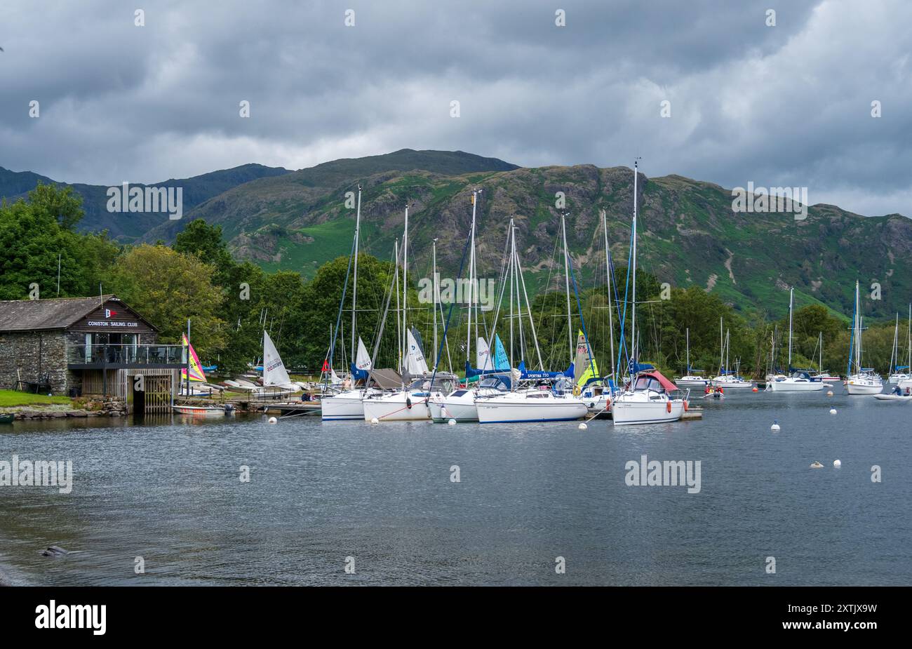 Coniston Sailing Club, Lake Districk National Park, Cumbria, UK With ...