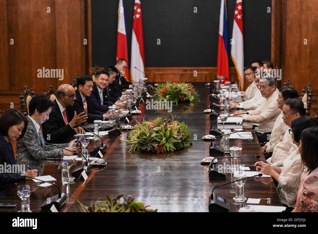 Singapore President Tharman Shanmugaratnam speaks during a bilateral ...