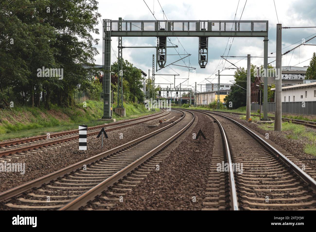Railroad tracks, switches and signaling systems. Railroad tracks ...