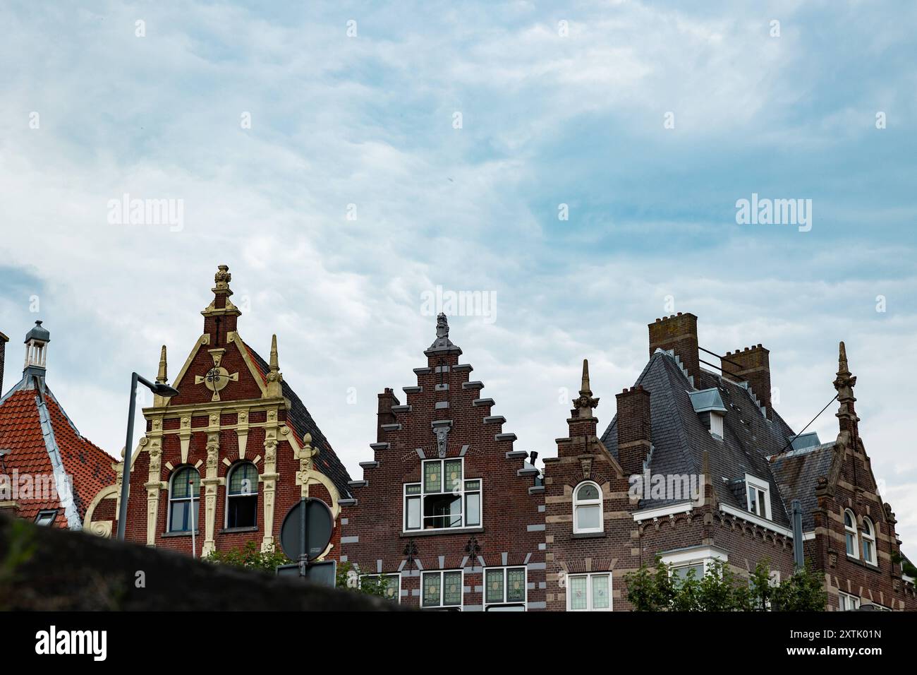 Historical architecture in Rotterdam in the Delfshaven district ...