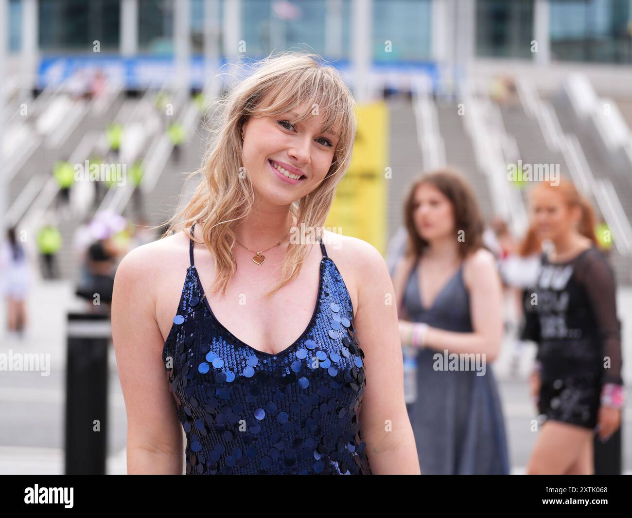 Fan Erin Bourne, 17, from Cardiff, poses for a photo outside Wembley ...
