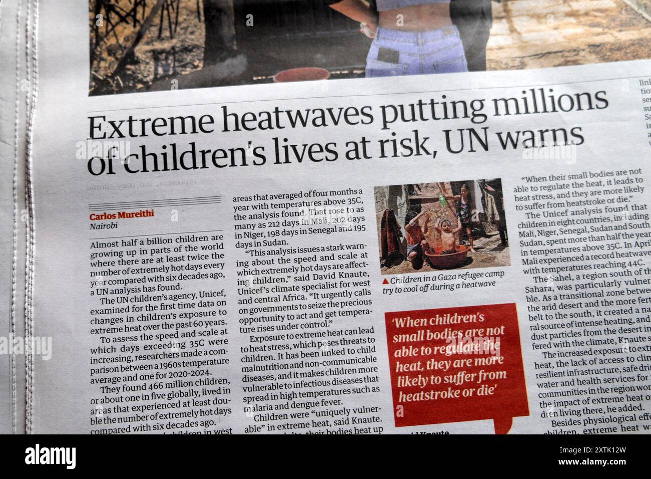 'Extreme heatwaves putting millions of children's lives at risk, UN ... 'Extreme heatwaves putting millions of children's lives at risk, UN ...