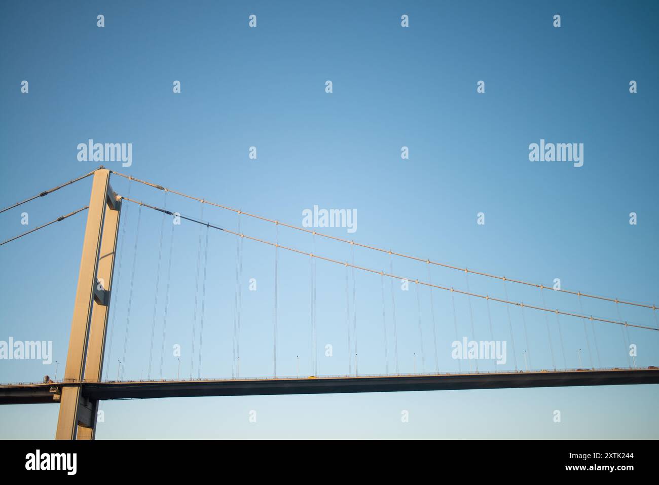 An intricate and detailed view of the Istanbul Bosphorus Bridge from ...