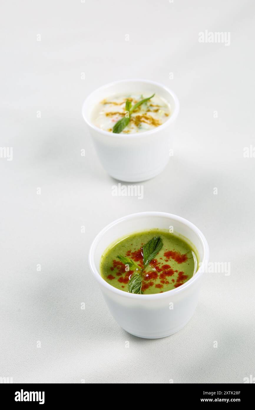 Yogurt Mint Chutney or Pudina Raita, Spicy Yogurt Mint Chutney (Pudina ...