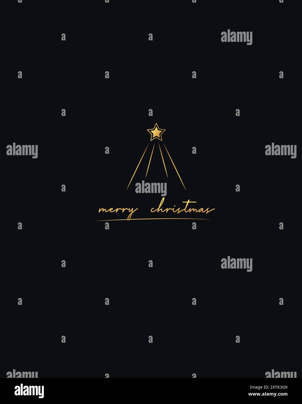 Vector illustration. Minimalistic design. Golden star atop abstract ...