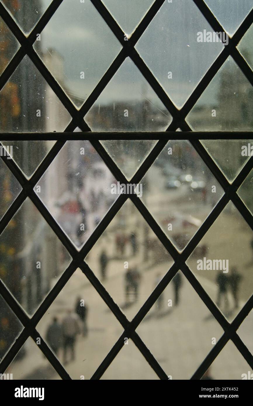 Looking out through a leaded light window in Southamptons famous ...