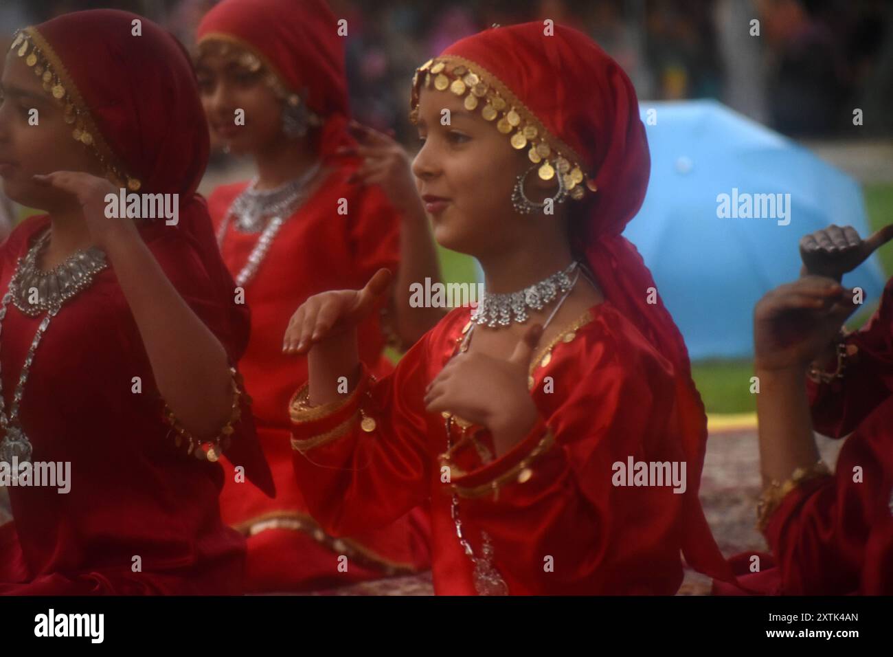 Srinagar, Kashmir, India, on 15 Aug, 2024:School girls dressed in ...