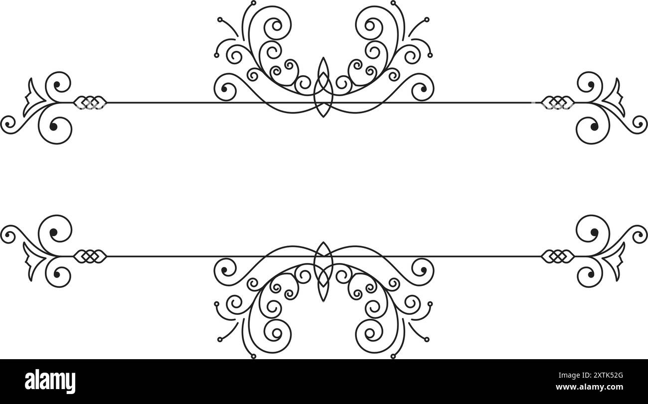 Luxury frames, borders and corners with ornate swirls. Good for ...