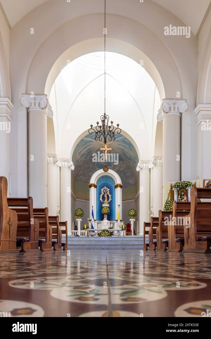 Interior with altar of beautiful Conception of Mary Cathedral Church in ...