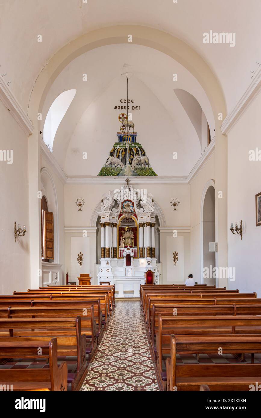 Interior with altar of beautiful Conception of Mary Cathedral Church in ...