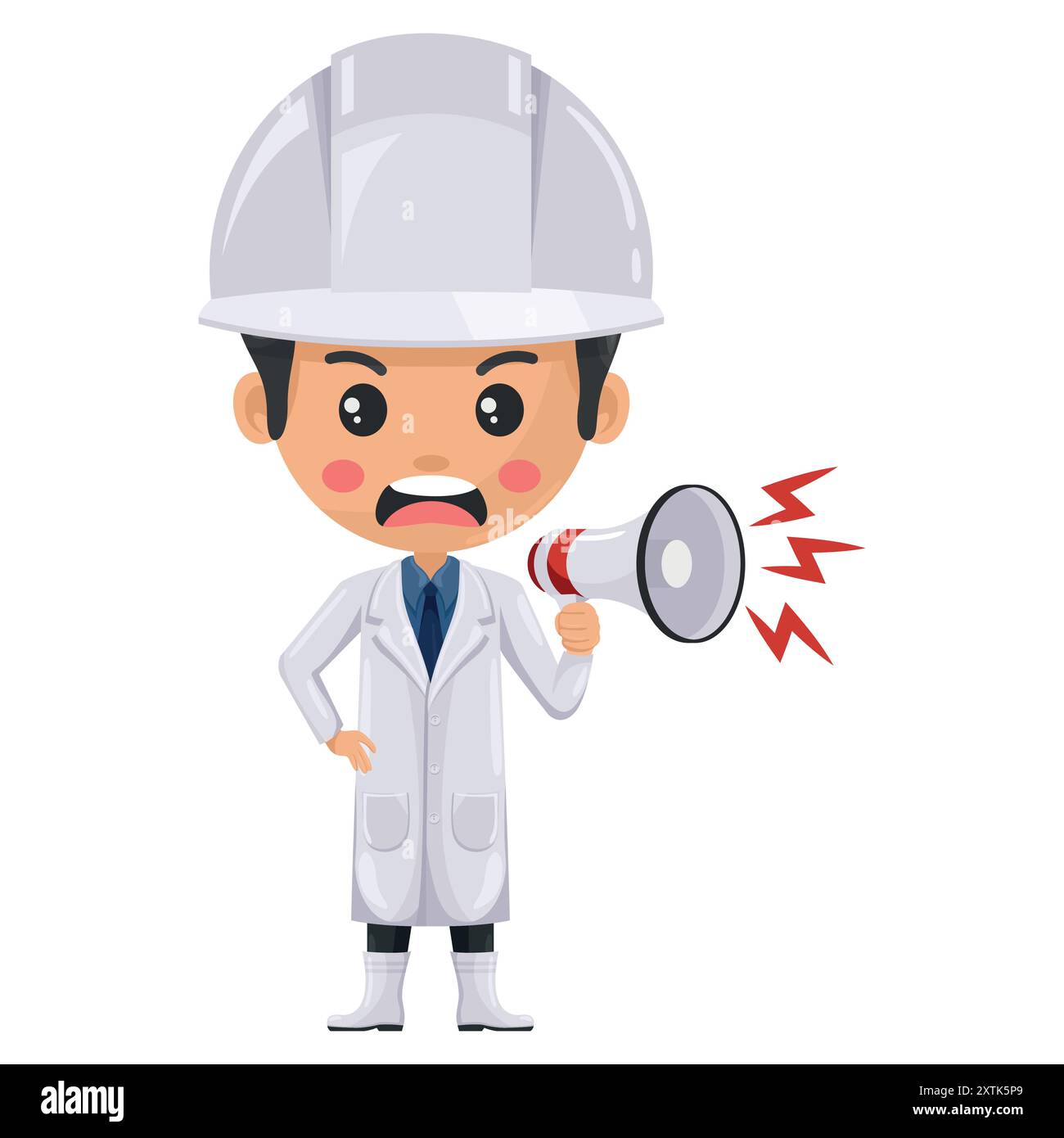 Doctor character cartoon with a stethoscope. Health and medicine ...