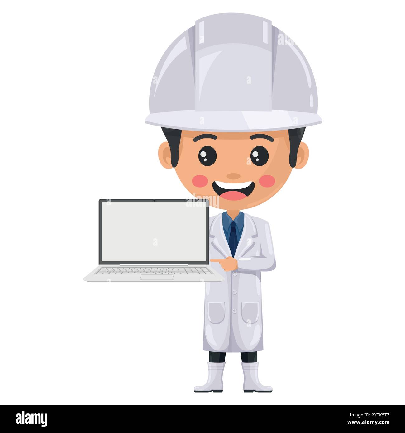 Supervisor with a laptop. Integration of technology and data analysis ...