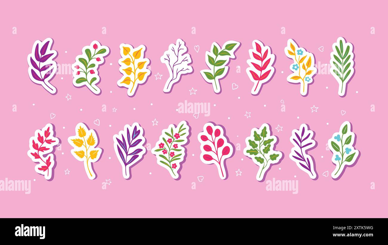 Bright stickers Stock Vector Images - Alamy