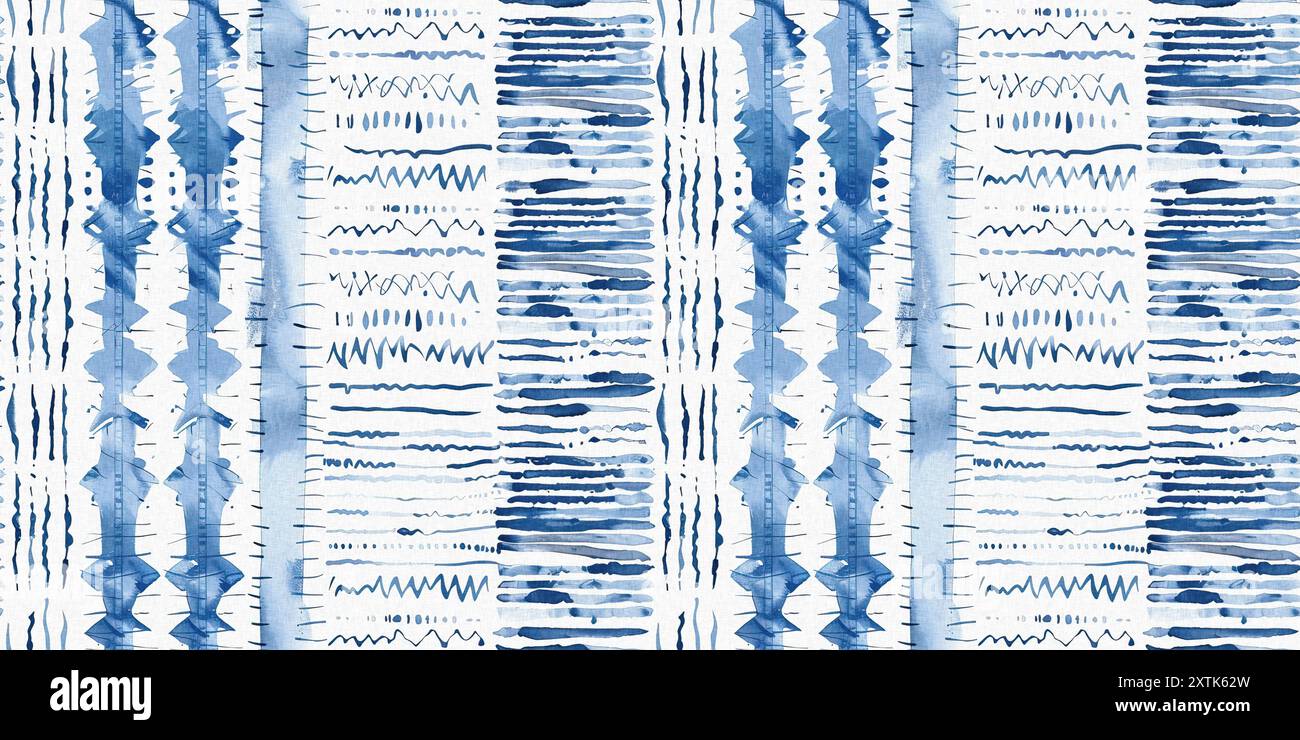 Modern blue white irregular beach stripe border for summer doodle ...