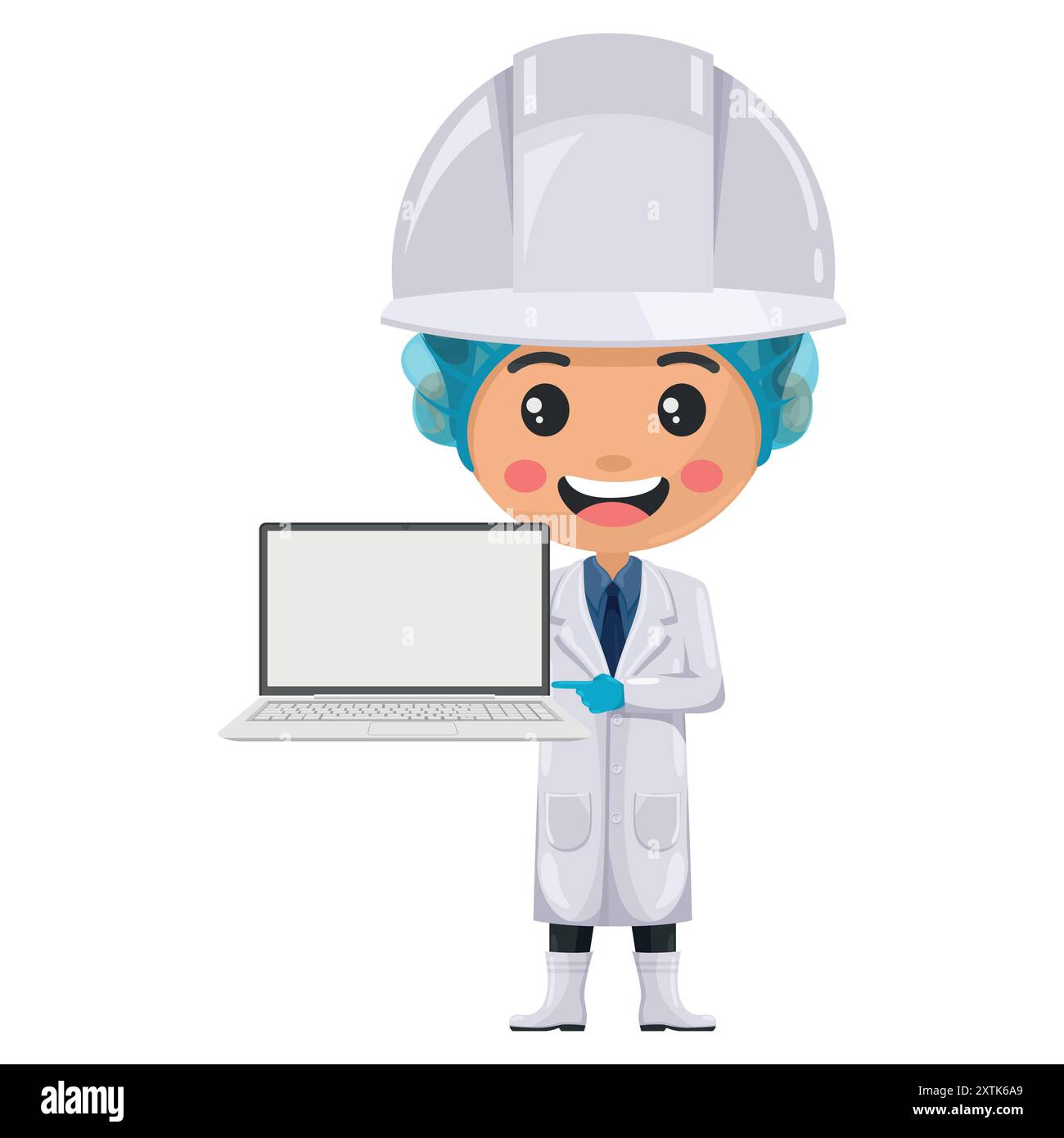 Supervisor with a laptop. Integration of technology and data analysis ...