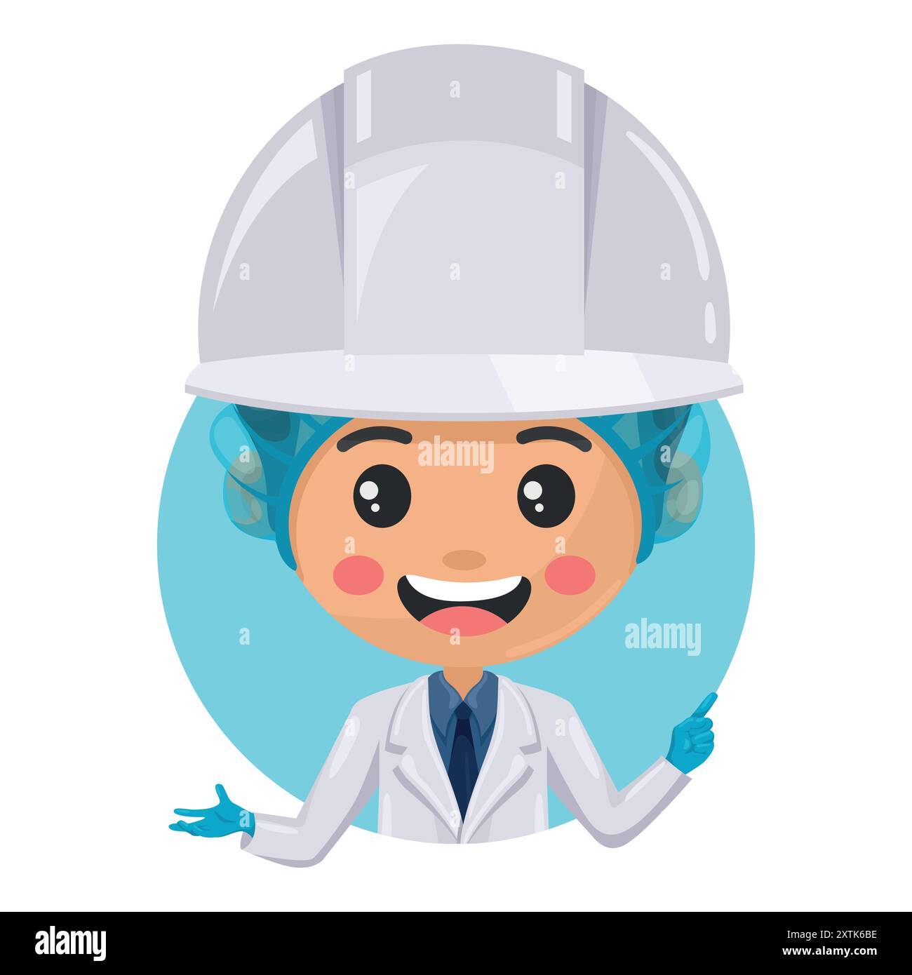 Quality control supervisor pointing his finger. Express an idea and indicate with the index ...