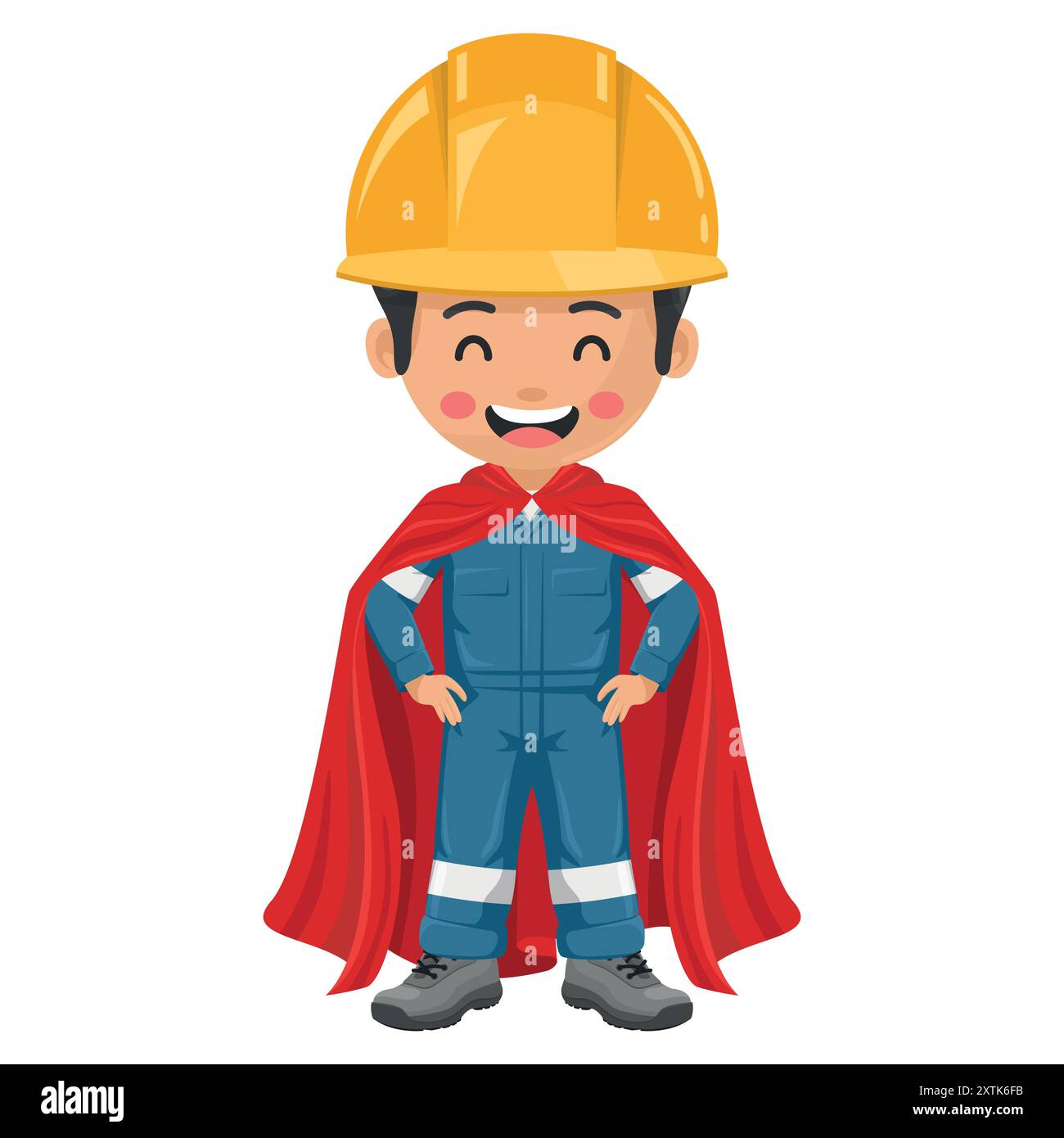 Industrial mechanical wearing his superhero cape. Represents the ...