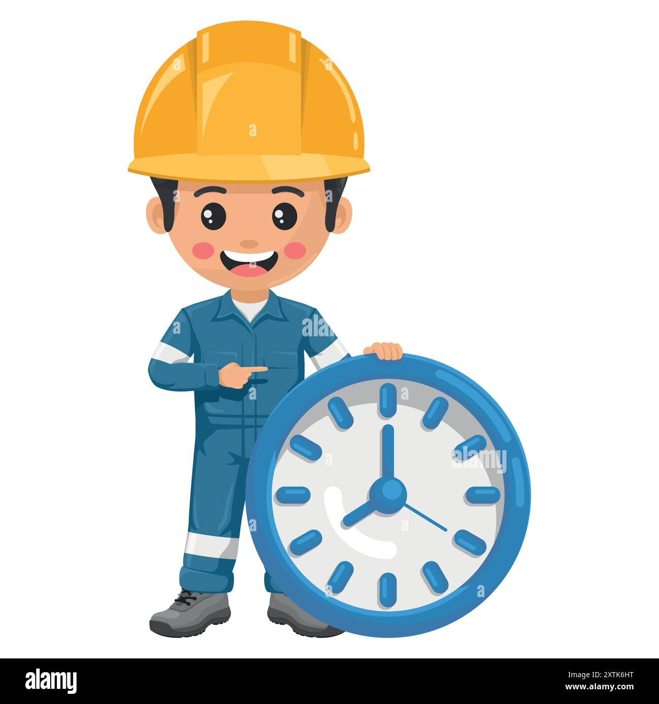 Industrial mechanical worker with watch. Time management and efficiency ...