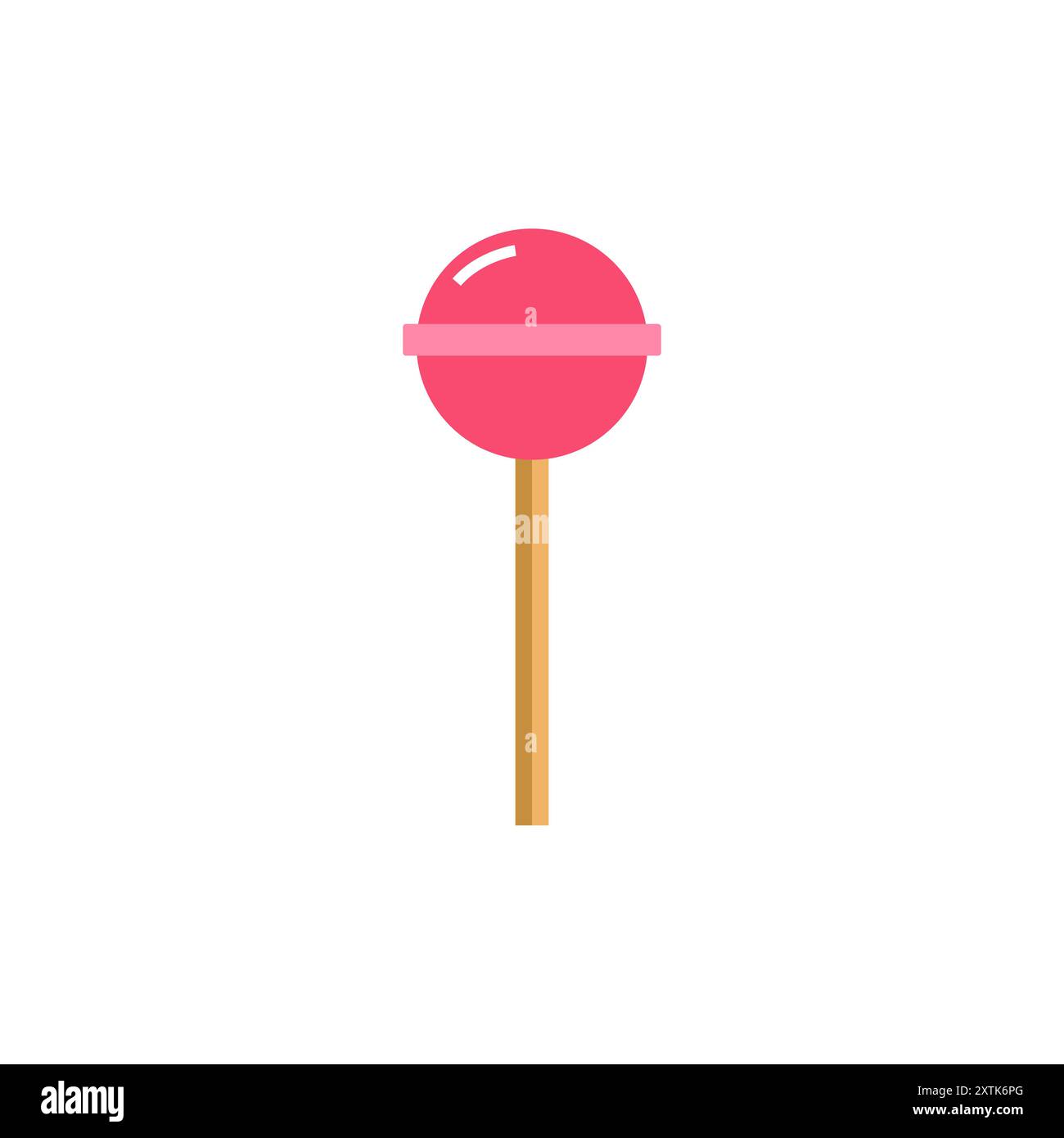 Lollipop vector illustration isolated on white background. Cartoon pink ...