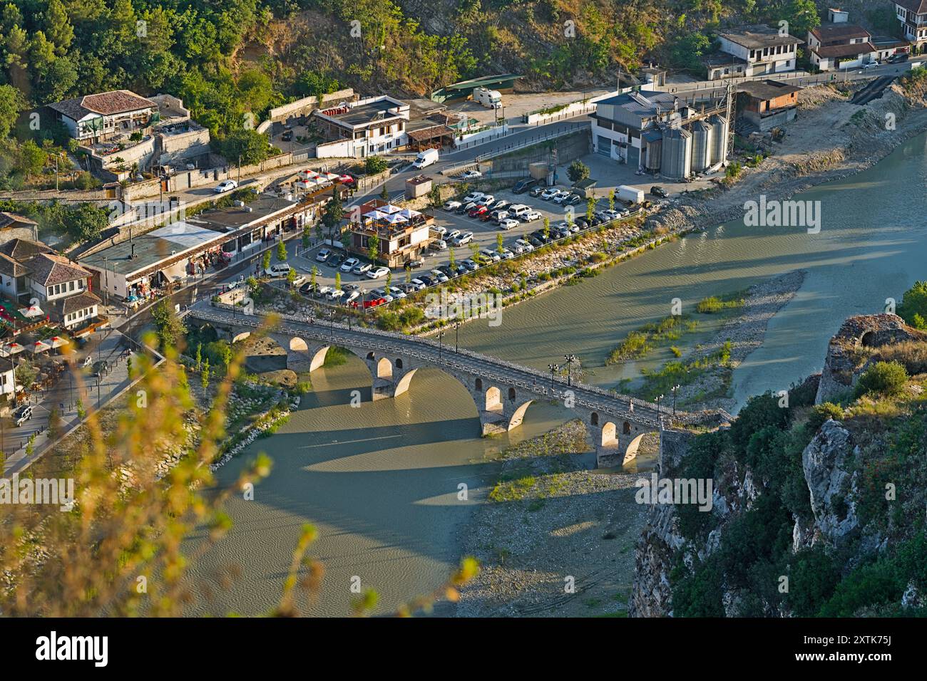 The city of Berat seen from the castle Stock Photo - Alamy