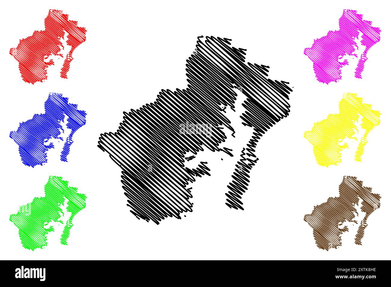 Lake macquarie vector outline map hi-res stock photography and images ...
