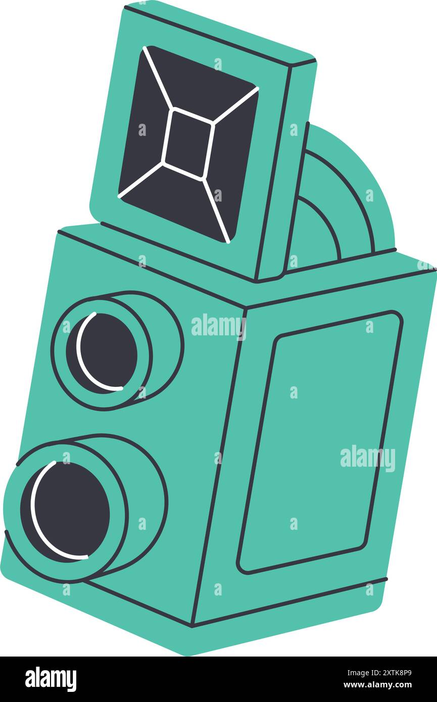 Old film camera. Professional photo equipment. Vector illustration ...