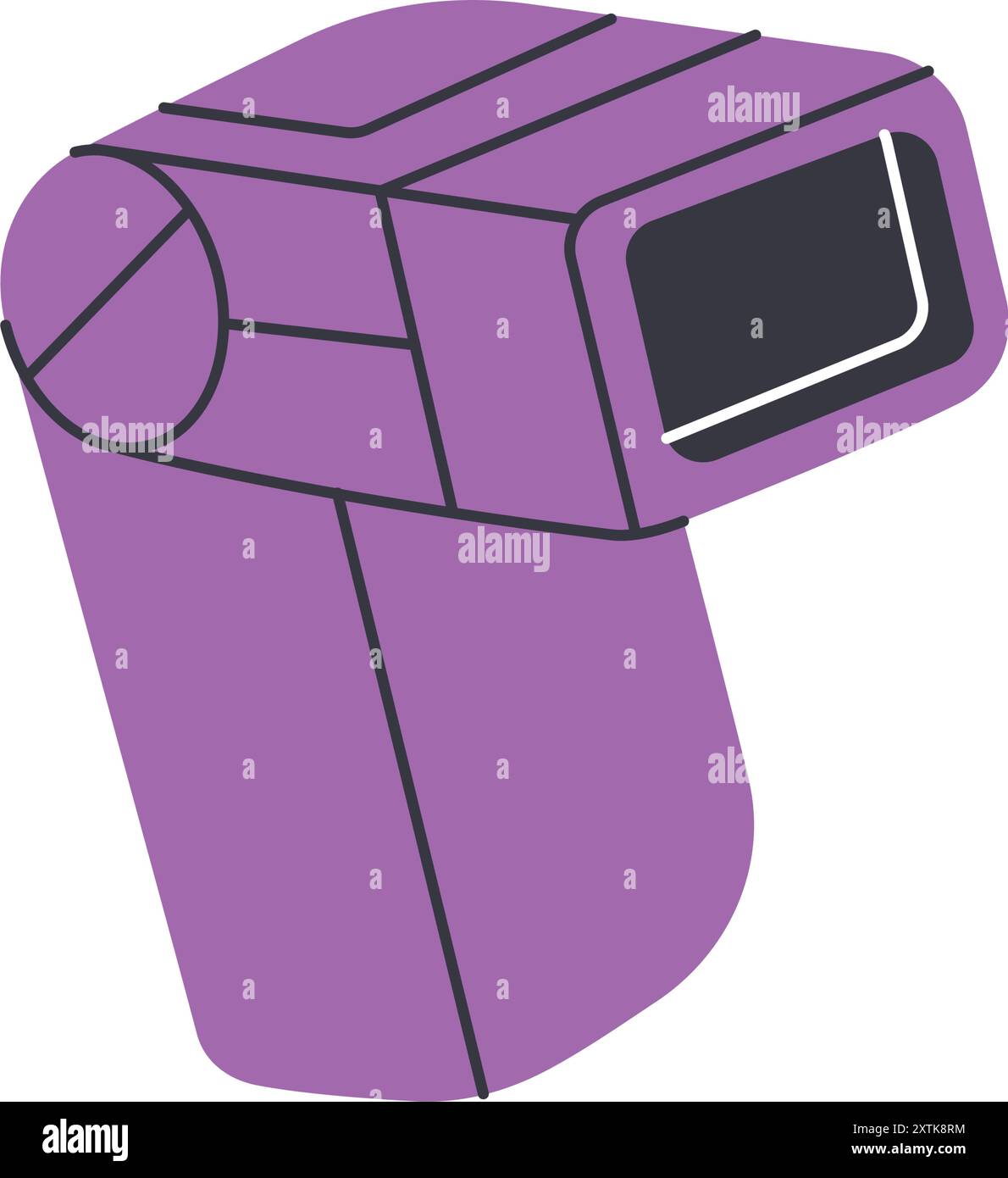 Camera external flash. Professional photo equipment. Vector ...