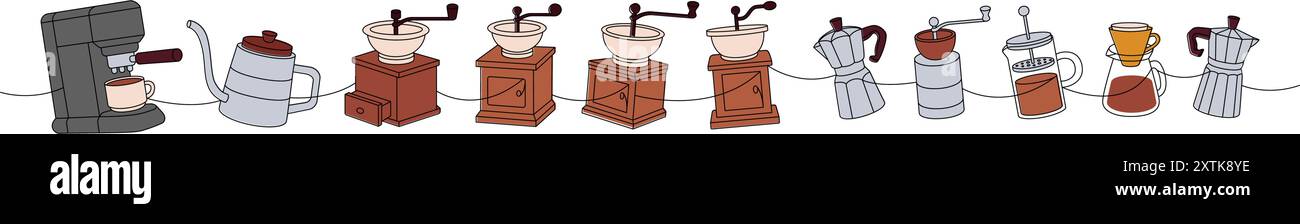 Coffee makers french press Stock Vector Images - Alamy