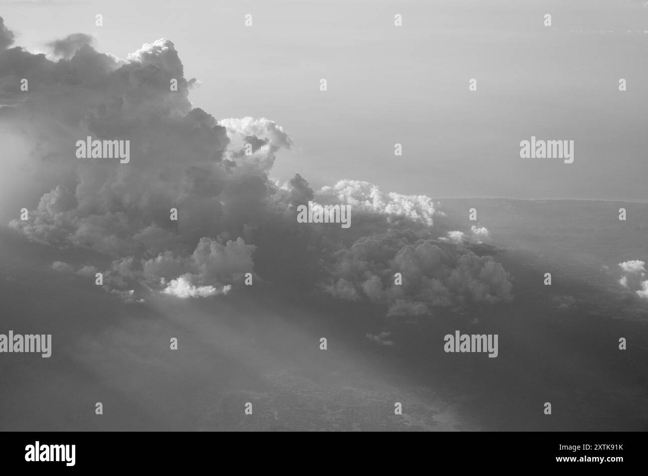 Cumulonimbus clouds rain Black and White Stock Photos & Images - Alamy