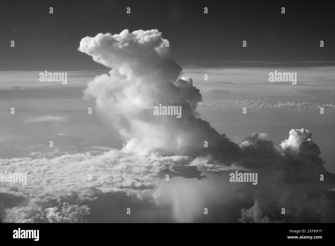 Cumulonimbus clouds rain Black and White Stock Photos & Images - Alamy