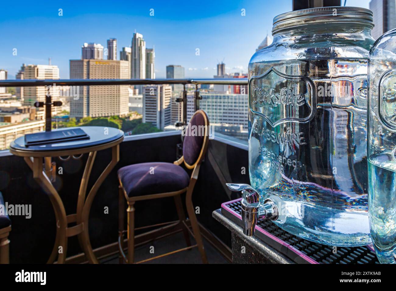 Penthouse rooftop Bar, 8747, Makati city landscape, buildings ...