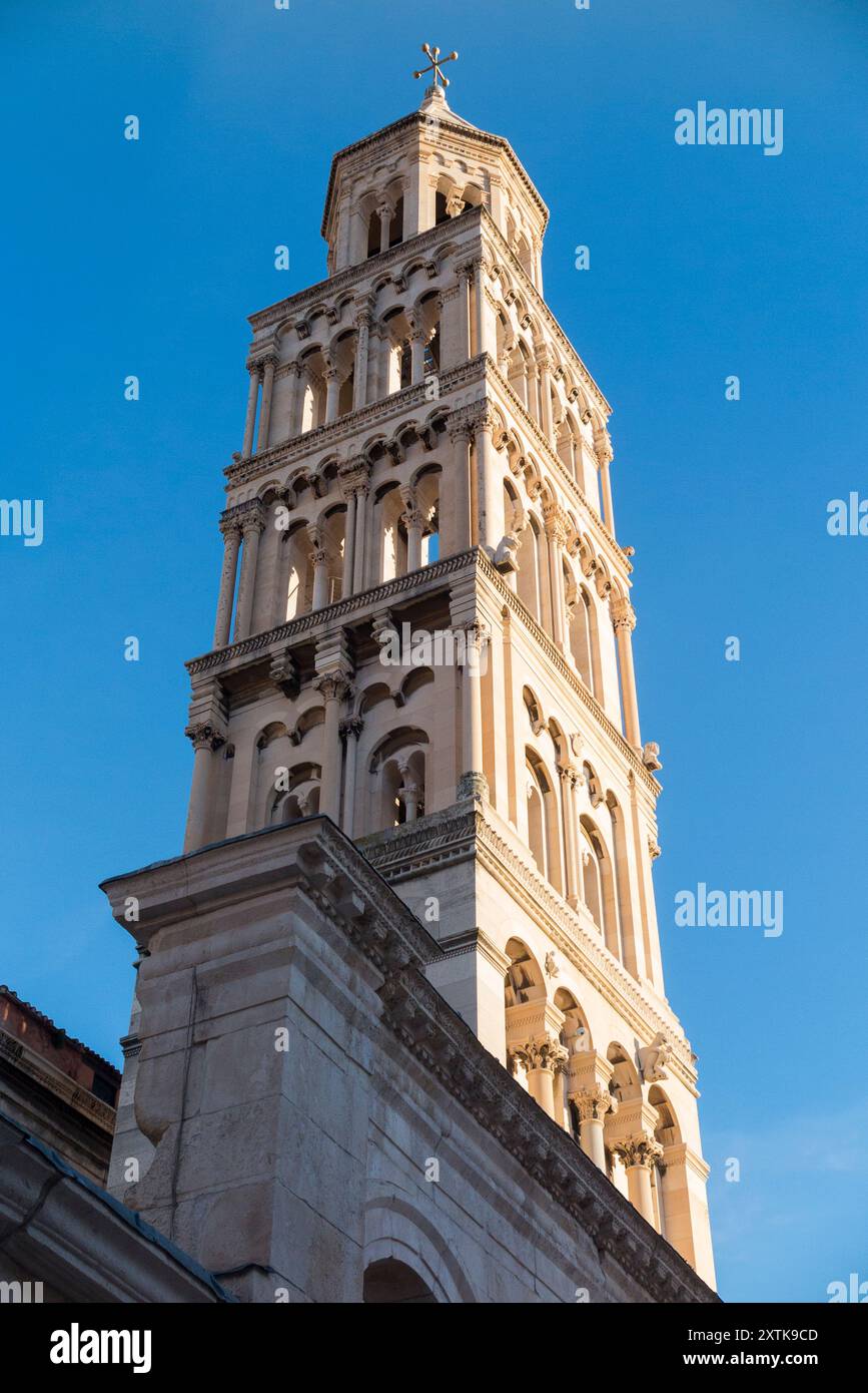 Romanesque style bell tower of Cathedral of Saint Domnius / St. Domnius ...