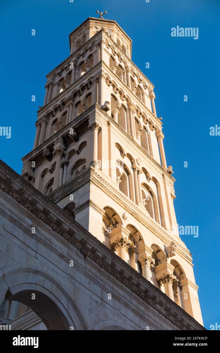 Romanesque style bell tower of Cathedral of Saint Domnius / St. Domnius ...