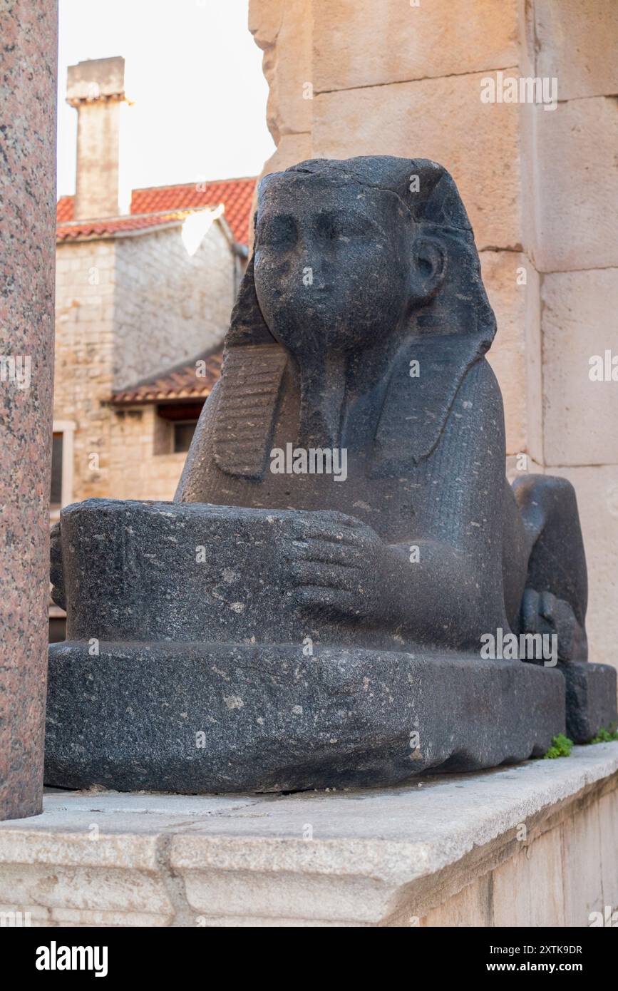 Final remaining Egyptian Sphinx, made of black granite and brought to ...