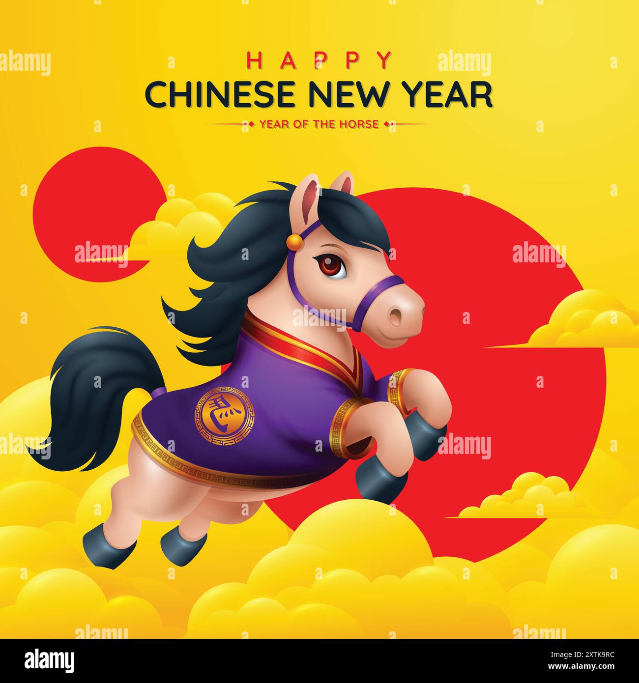 Year of The Horse 2026 background, Chinese New Year 2026 with cute 3d ... Year of The Horse 2026 background, Chinese New Year 2026 with cute 3d ...