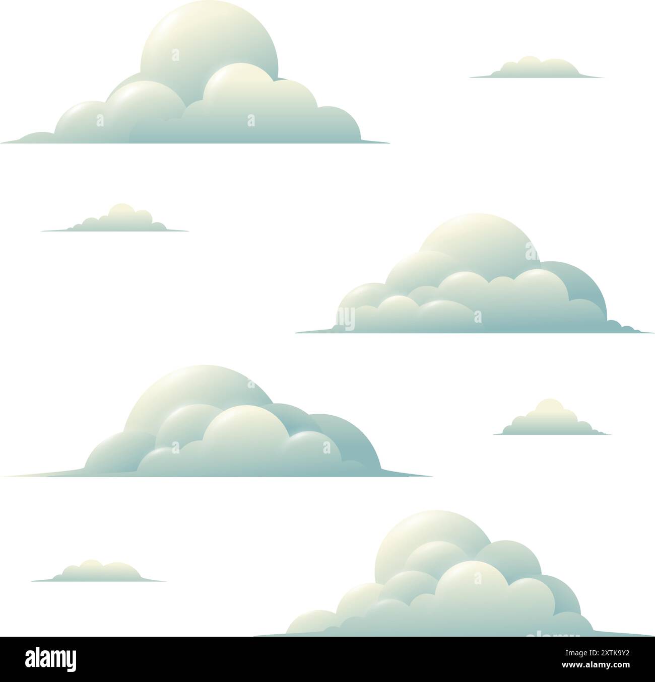 Chinese cloud element, shiny soft color japanese cloud vector ...