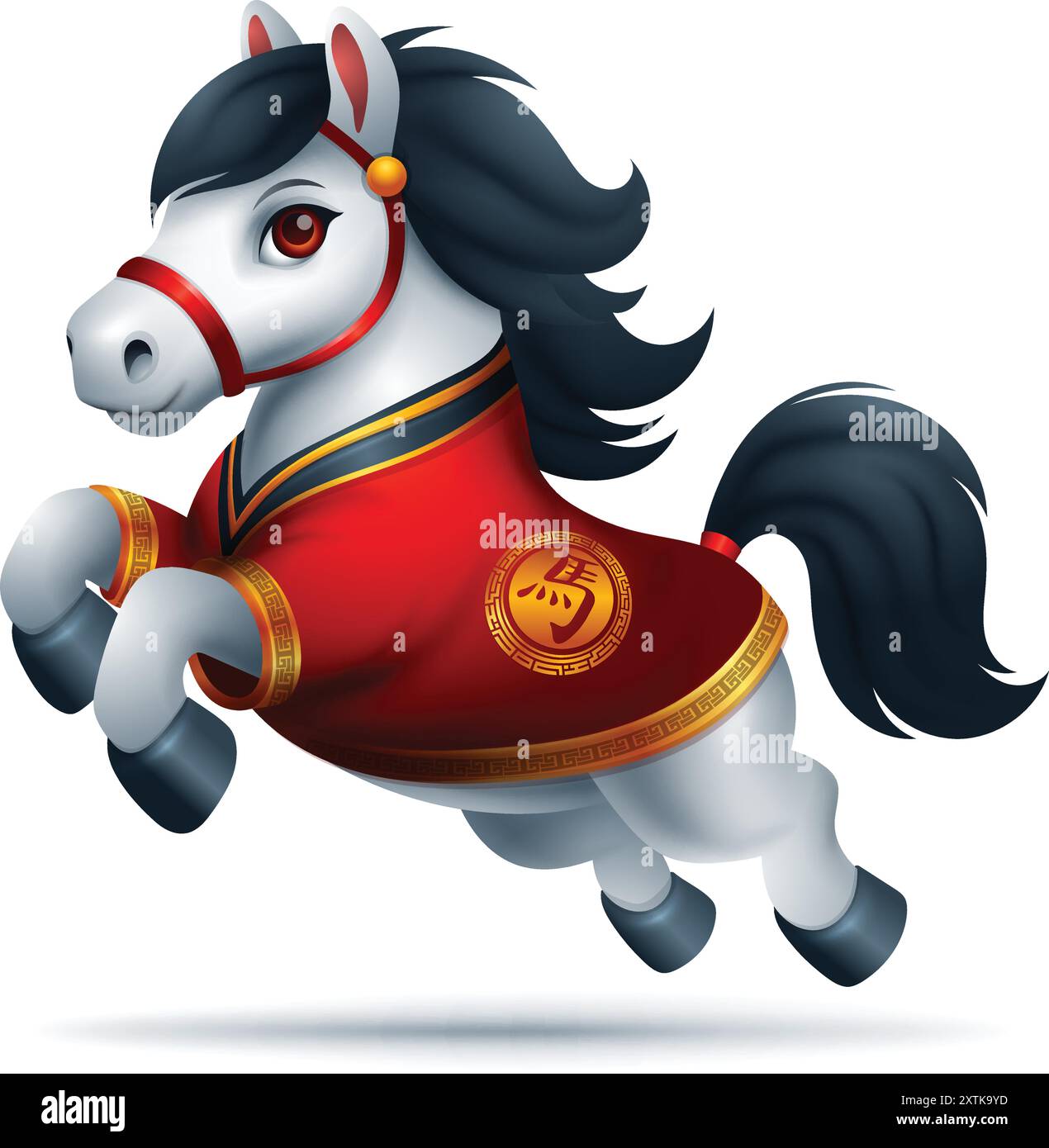 Cute 3D horse vector, Chinese zodiac sign or symbol. Translation ...