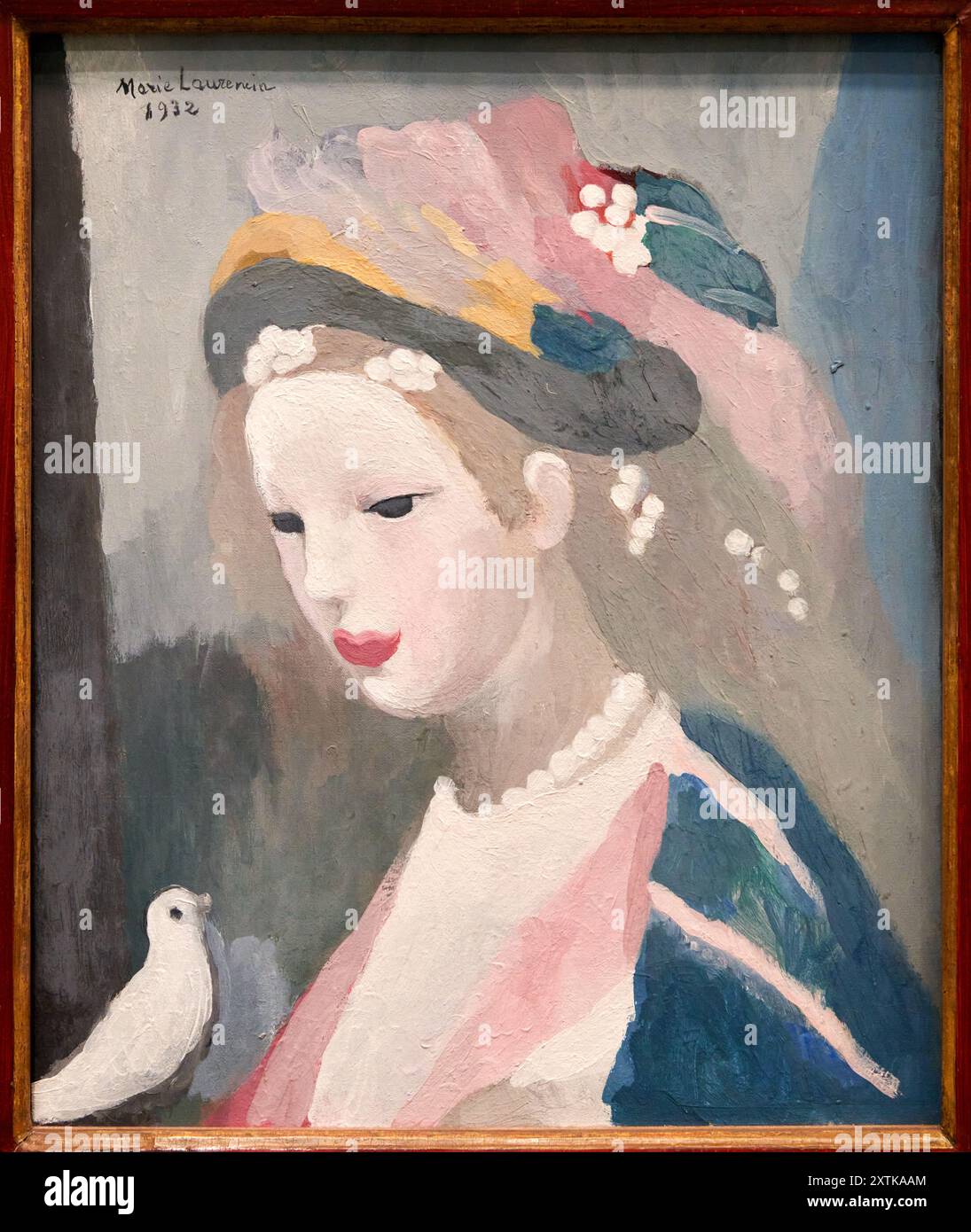 Marie Laurencin, (Paris 1883 - 1956), Portrait de femme à la colombe ...
