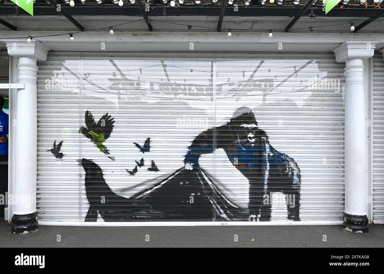 The final piece,of Banksy's animals series was unveiled early Tuesday ...