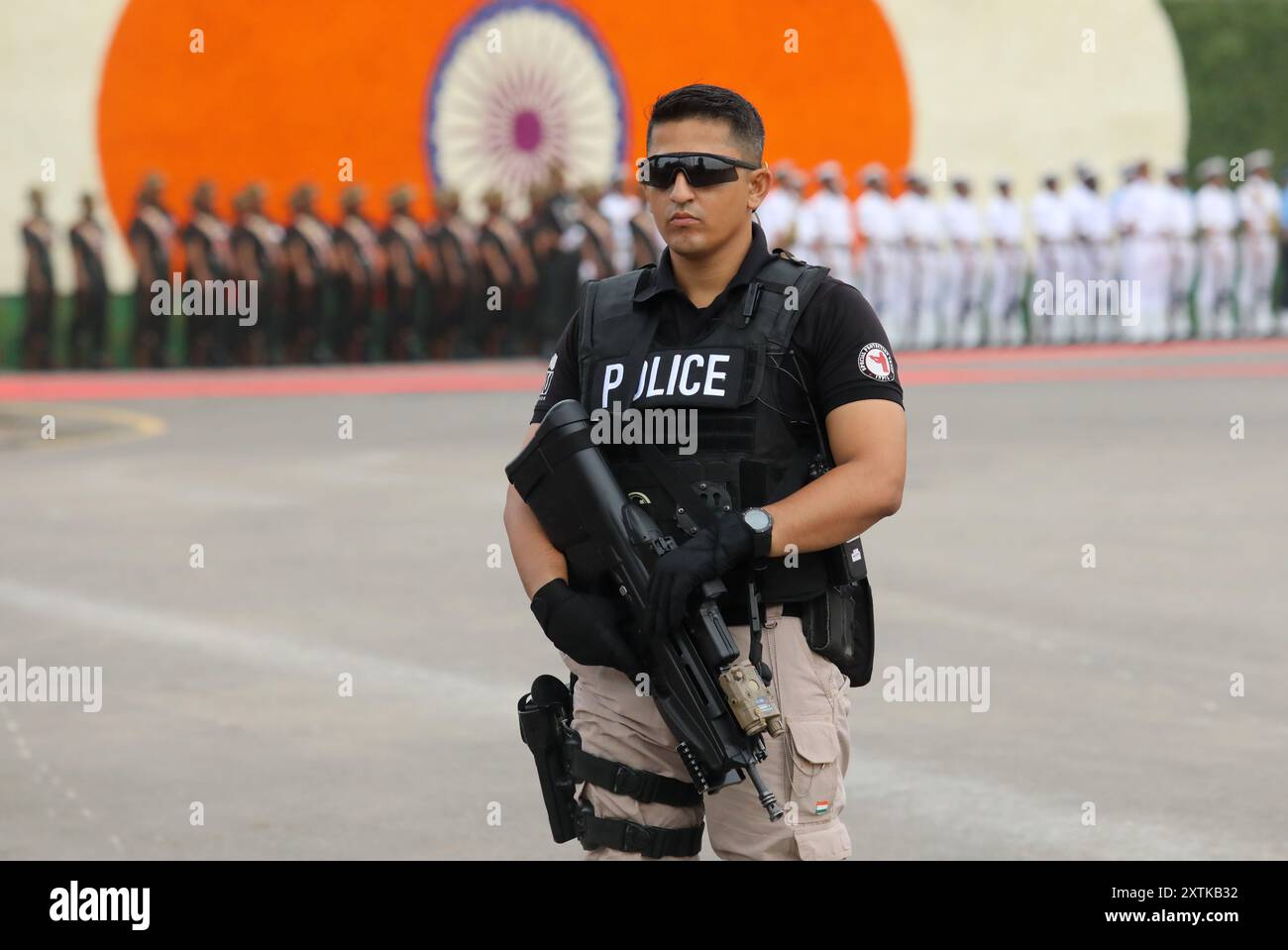 A Special Protection Group (SPG) stands guard during the 78th ...