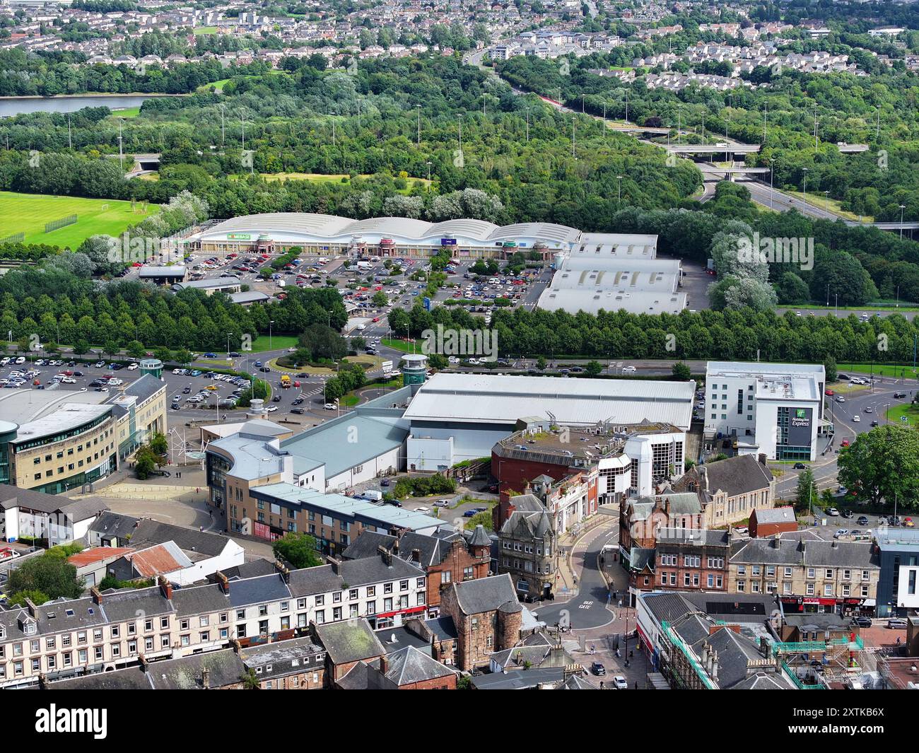 Aerial view of hamilton scotland hi-res stock photography and images ...