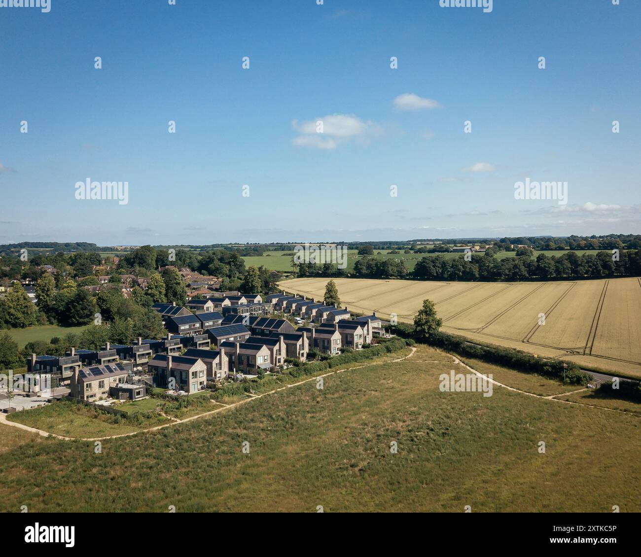 Aerial view showing project in context. Lovedon Fields, Kings Worthy ...
