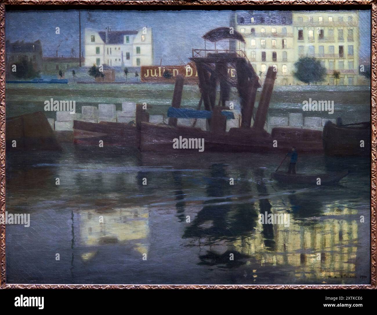 Raoul-André Ulmann (Paris 1867 - Paris 1932), Le Canal de la Bastille ...