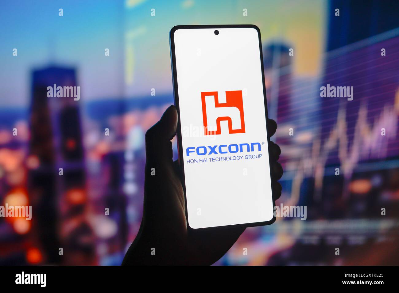 In this photo illustration, the Foxconn Technology Group (Hon Hai ...