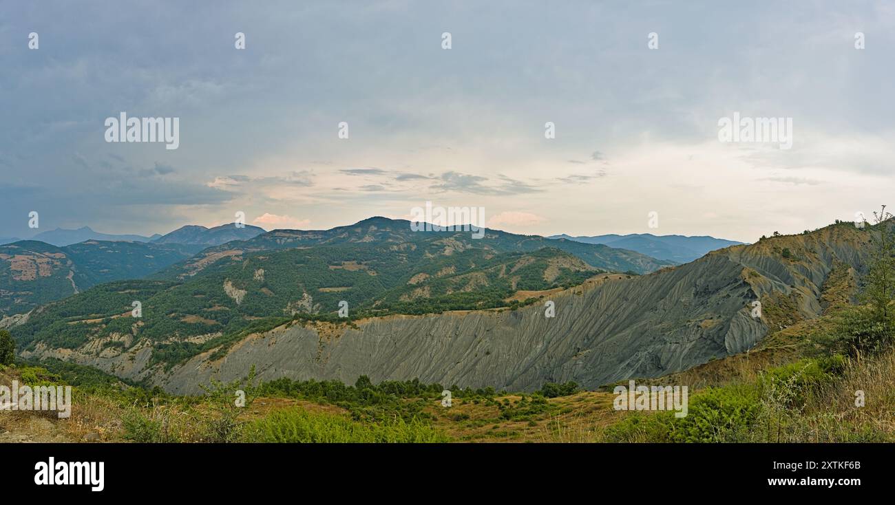 Mountain pass through the national park between the road to Permet and ...