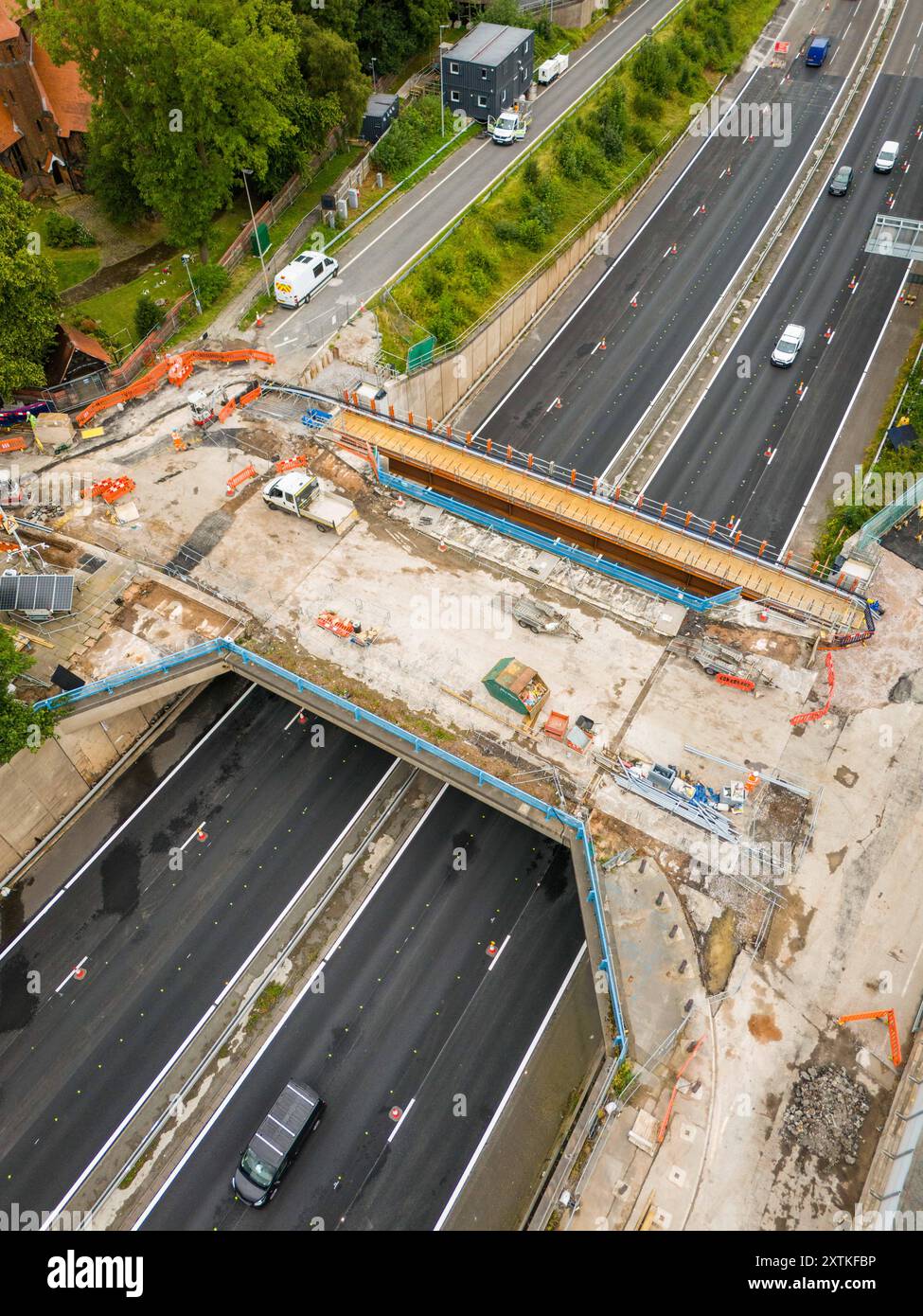 St Anne’s Road bridge work in Denton, Manchester Stock Photo - Alamy