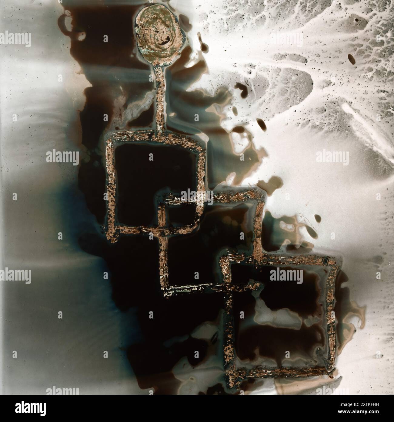 Experimental chemigram taking inspiration from the Cubist art movement ...