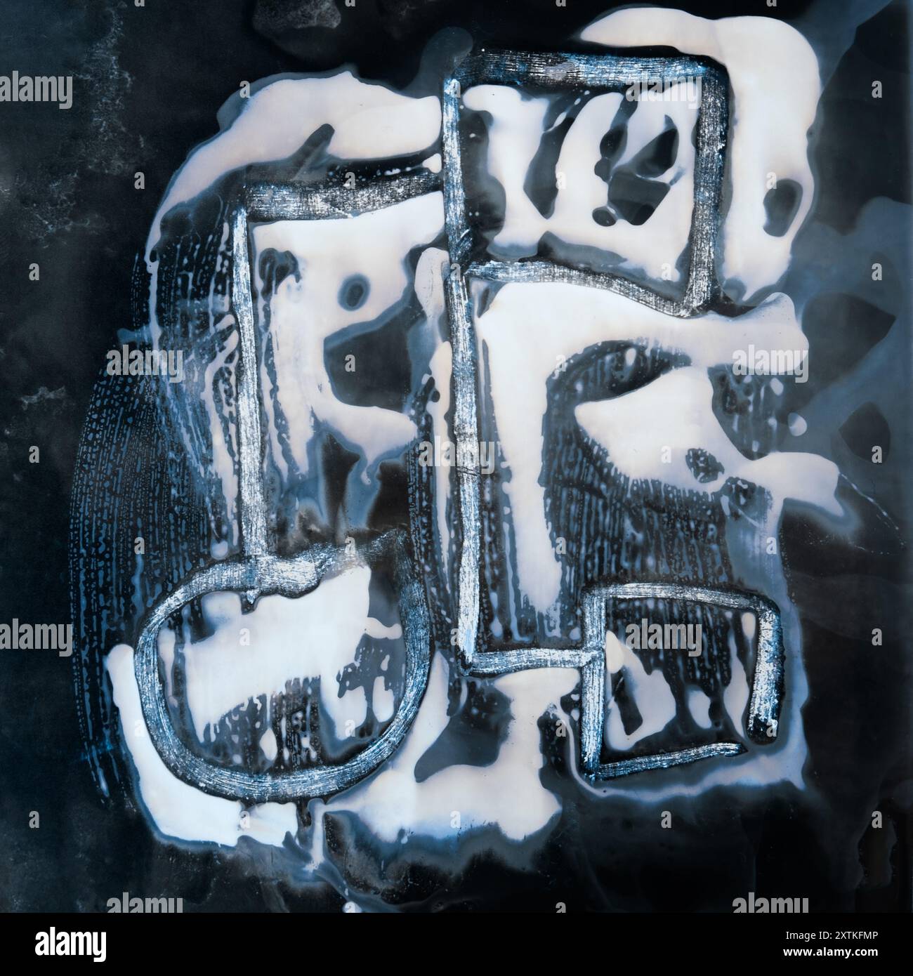 Abstract photograph using chemigrams that pokes fun at modern modes of ...