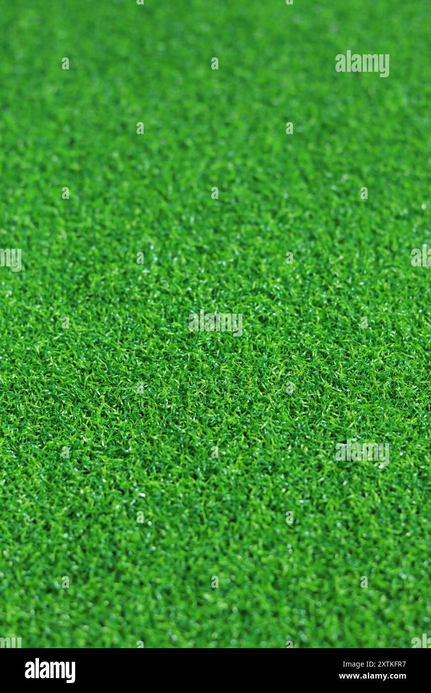 Artificial green grass mat, selective focus. Artificial turf, surface ...